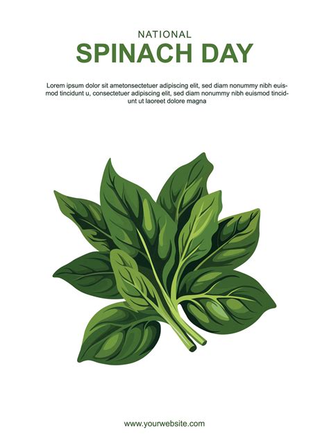 National Spinach Day Background 41286025 Vector Art At Vecteezy