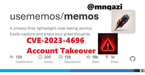 Cve 20234696 Account Takeover Due To Improper Handling Of Jwt Tokens In Memos