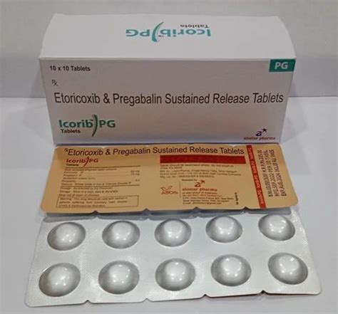 Etoricoxib And Pregabalin Sustained Release Tablet At ₹ 1 Box Moti