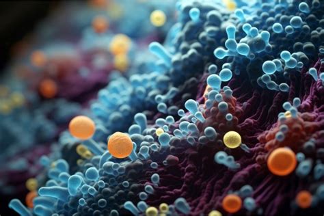 Detailed Macro Closeup Bacteria Generate Ai