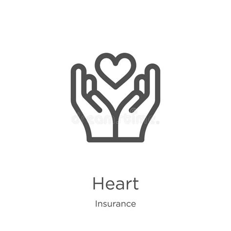 Heart Icon Vector From Insurance Collection Thin Line Heart Outline
