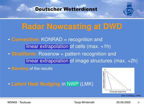 Ppt A New Method For The Nowcasting Of Precipitation Using Radar And