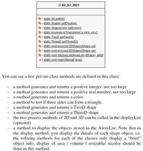Solved Java Question Java Shape Program With 2 Abstract