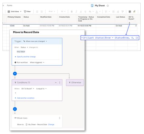 Date Timestamp A Specific Cell Change Smartsheet Community