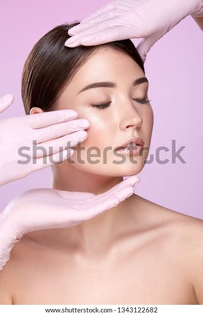 Beautiful Brunette Girl Naked Shoulders Wearing Stock Photo Shutterstock