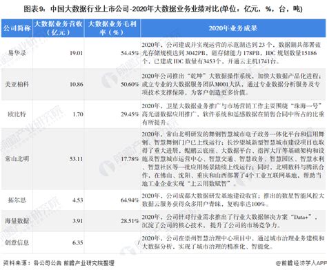 【全网最全】2021年大数据行业上市公司全方位对比附业务布局汇总、业绩对比、业务规划等股票频道证券之星