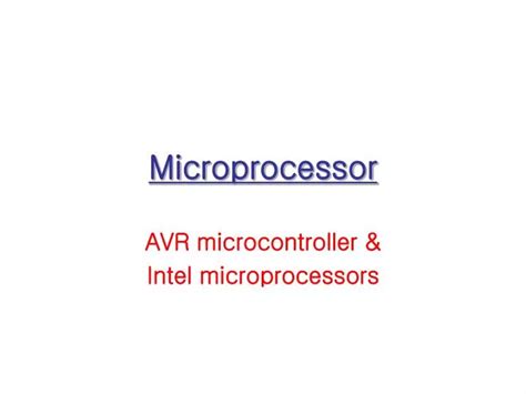 PPT Microprocessor PowerPoint Presentation Free Download ID