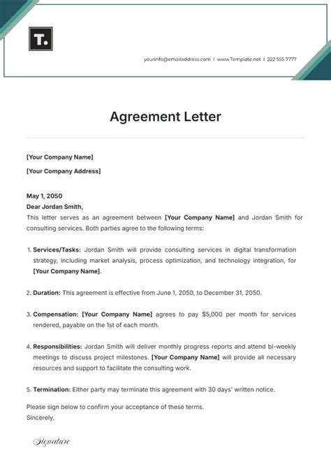 Agreement Letter 3 Hiring Agreement Templates Pdf Free And Premium