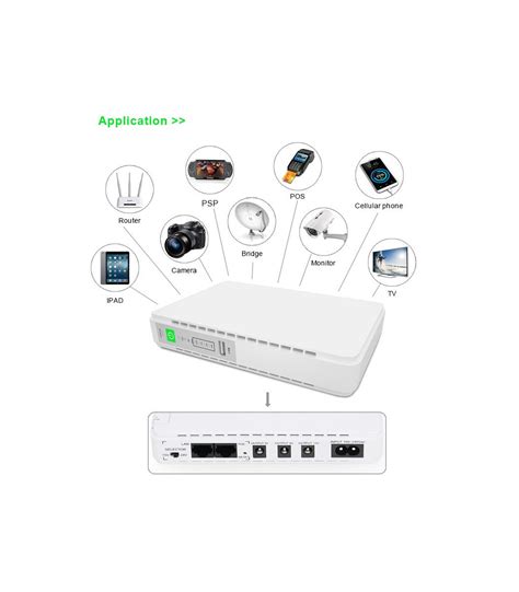Mini DC UPS For Wifi Router Output 9v 12v 15v 24v With POELAMTEC J