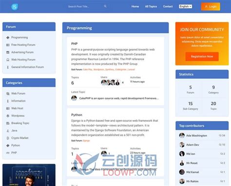 全开源laravel轻量级论坛社区网站源码 云创源码