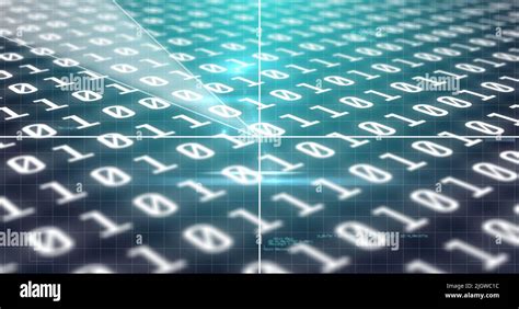Image Of Scope Scanning Over Binary Coding Data Processing Stock Photo Alamy