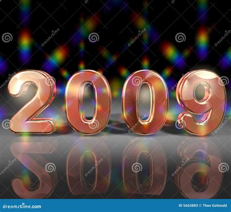 Anos novos 2009 ilustração stock Ilustração de brilhante 5663883
