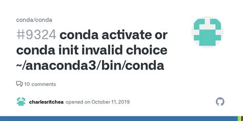 Conda Activate Or Conda Init Invalid Choice Anaconda Bin Conda Issue Conda Conda