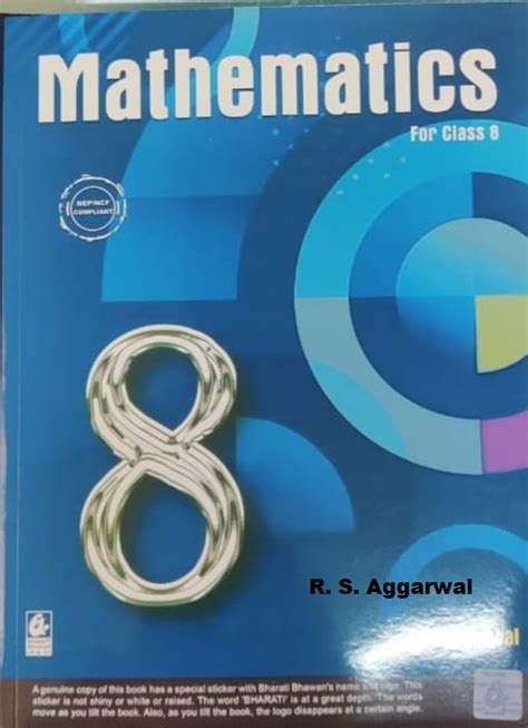 R S Aggarwal Mathematics For Class 82024 25 Redbooksin