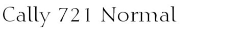 Cally 721 Normal Font