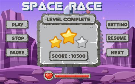 Space Game Background Template And Elements 12404379 Vector Art At Vecteezy