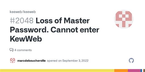 Loss Of Master Password Cannot Enter Kewweb · Issue 2048 · Keewebkeeweb · Github