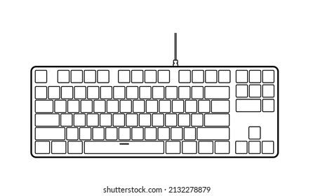 Tkl Gaming Pc Mechanical Keyboard Black Stock Vector Royalty Free 2132278879 Shutterstock