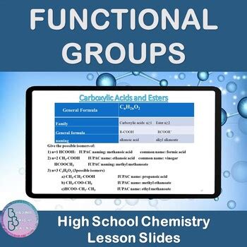 Functional Groups PowerPoint Lesson Slides High Babe Chemistry