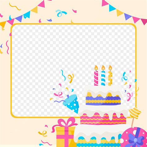 만화 행복 한 생일 일러스트 발언장 케이크 테두리 풍선 생일 축하 해요 Facebook Facebook 만화 Png 일러스트 및 Psd 이미지 무료 다운로드 Pngtree