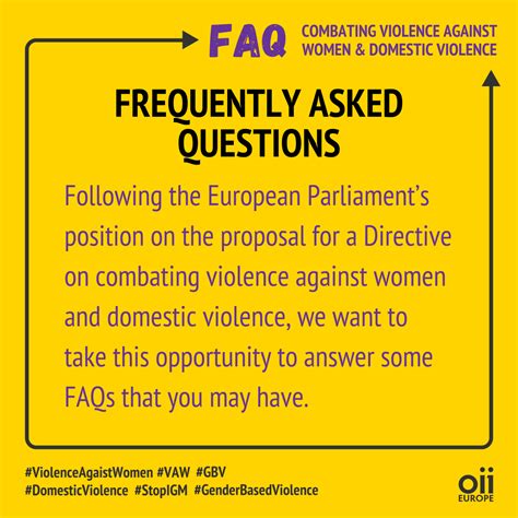 Faqs On The Proposal For A Directive On Combating Violence Against