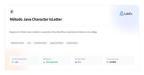 Dominando La Identificación De Caracteres En Java Labex