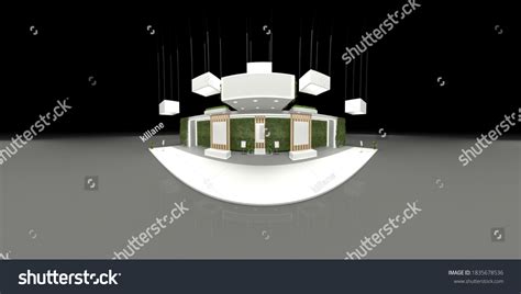 360도 구형 매끄러운 Vr 파노라마 벽과 스톡 일러스트 1835678536 Shutterstock