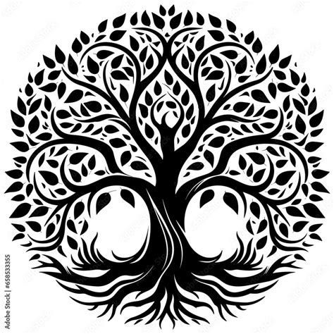 Tree Of Life Tree Vector Logo This Beautiful Tree Is A Symbol Of Life Beauty Symbolizing