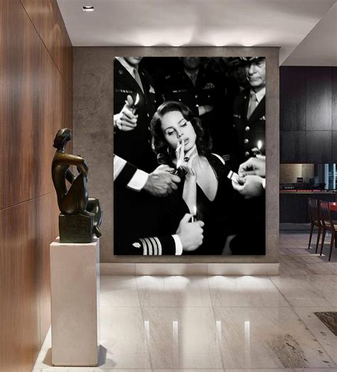 Lana Del Rey Smoke Cigarettes Music Poster Canvas Wall Art Etsy
