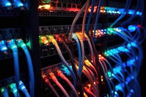 Premium Ai Image Network Cable Binary Fiber Otics Backgound