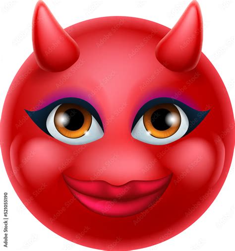 Devil Emoji Emoticon Man Face Cartoon Icon Mascot Stock Vector Adobe