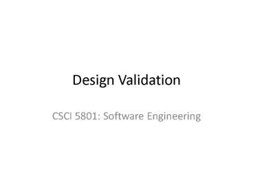 PPT Design Validation PowerPoint Presentation Free To View Id D MzRhN