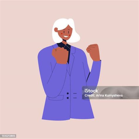 럭키 블랙 사업가는 안심 얼굴 미소와 주먹 펌프를 만들기 성공의 승리와 예 라고 격리 된 배경에 다채로운 평면 벡터 그림 Eps 10 10에 대한 스톡 벡터 아트 및 기타