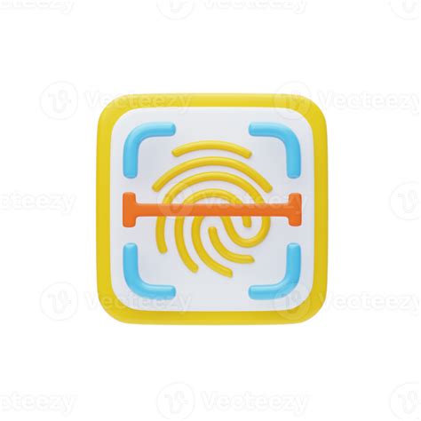 Biometric Scan 3d Icon Fingerprint 3d Icon 45383143 Png