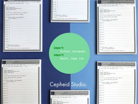 Python Code Stationery Sets Cepheid Studio