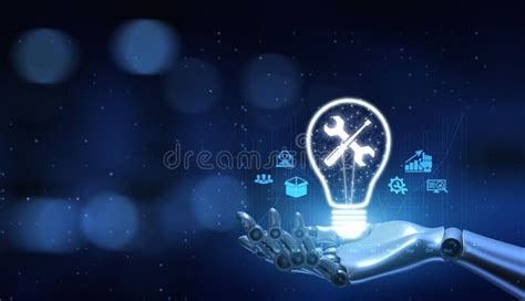 Technical Support Customer Service Guarantee Quality Assurance Robot Hand Pressing Button 3d