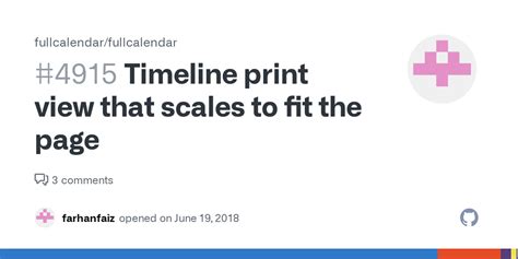 Timeline Print View That Scales To Fit The Page · Issue 4915
