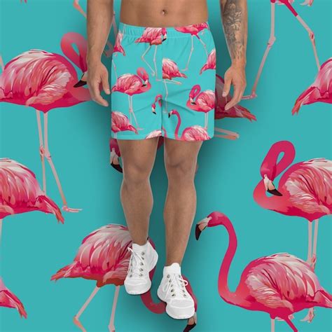 Pink Flamingo Shorts Etsy