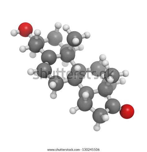 Dehydroepiandrosterone Dhea Prasterone Steroid Molecule Chemical Stock Illustration 130245506