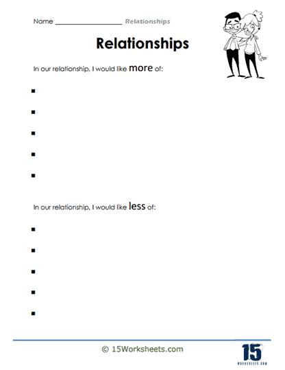 Worksheets For Relationship Building
