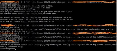 Need Help On Rest Api Issue Running It Through Curl Bigfix Forum