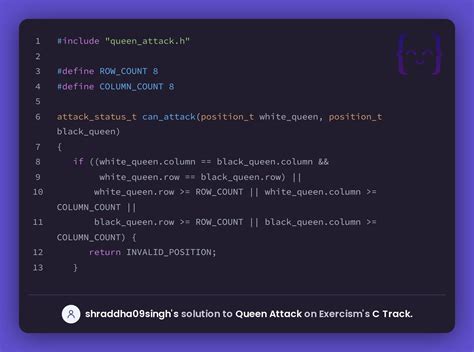 shraddha09singh s solution for queen attack in c on exercism