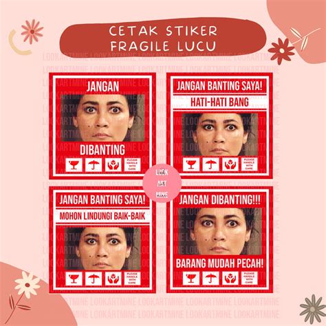 Jual Cetak Stiker Fragile Susana Lucu Unik Stiker Jangan Dibanting Shopee Indonesia