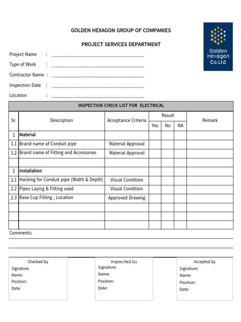 Electrical Checklist By Gh Pdf