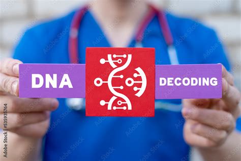 Concept Of Dna Decoding Sequence Genetic Engineering Genome Map