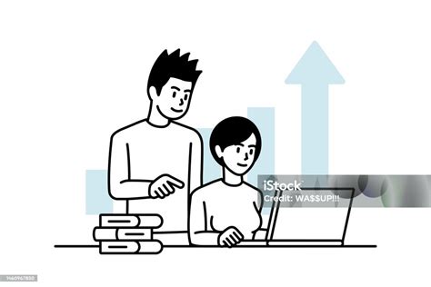 교육 사람들 삽화의 집합입니다 라인 디자인 벡터 개념의 교육 학습 학교로 돌아가기 책 읽기 온라인 코스 및 교육 교육 캐릭터