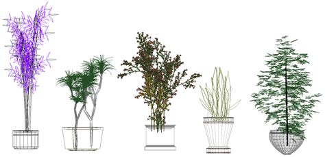 Plants Design 3d Autocad Dxf File Drawing Cadbull