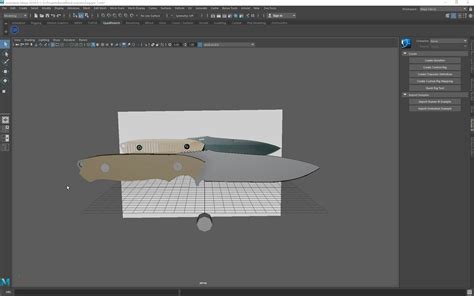 Artstation 【5 Hours】maya High Precision Tactical Props Combat Dagger Tutorials