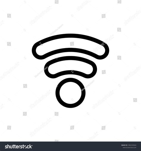 Wifi Network Icon Line Vector Graphics Stock Vector Royalty Free 1982250569 Shutterstock