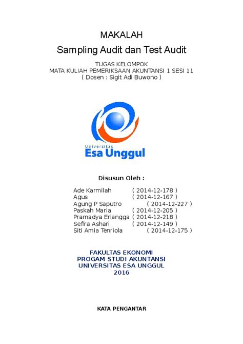 Doc Sampling Audit Dan Test Audit